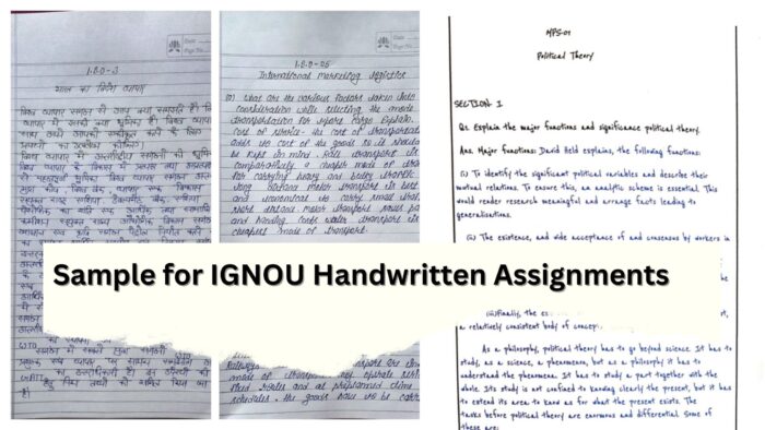 IGNOU Handwritten Assignments 2024 - Download Online Free PDF