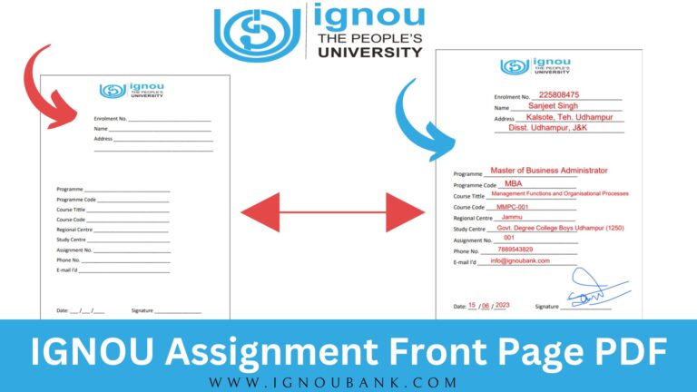 IGNOU Assignment Submission Link RC Delhi-1 2025: Direct Link