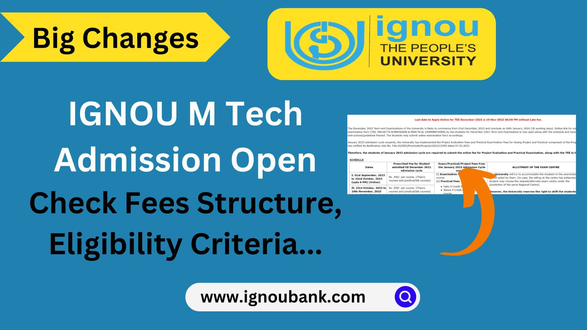 IGNOU M Tech Admission Open 2024 Check Fees Structure Eligibility ignou-m-tech-admission-open-2024-check-fees-structure-eligibility