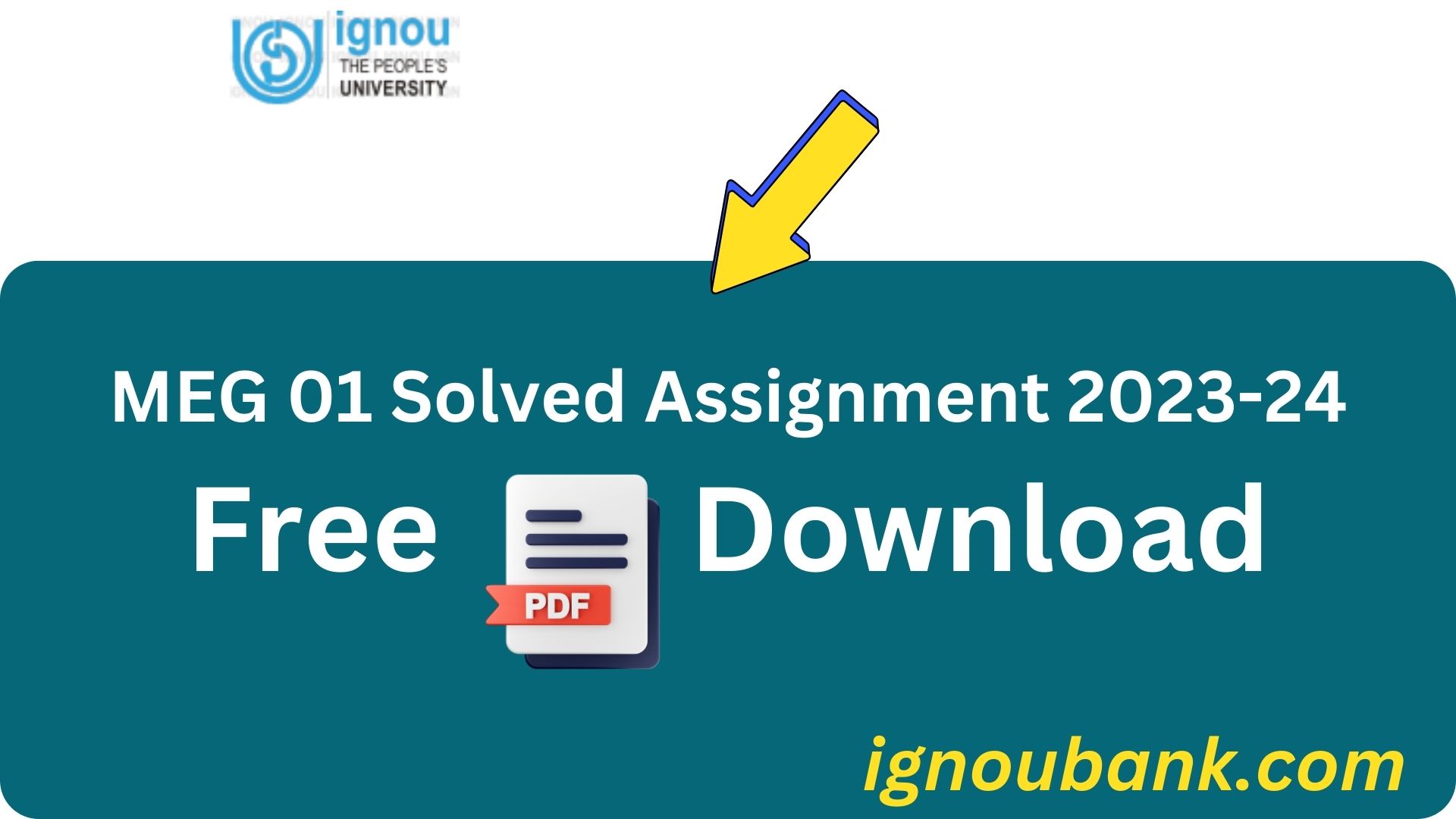 MEG 01 Solved Assignment 2023-24: Free PDF MEG 01 Solved Assignment 2023-24: Free PDF