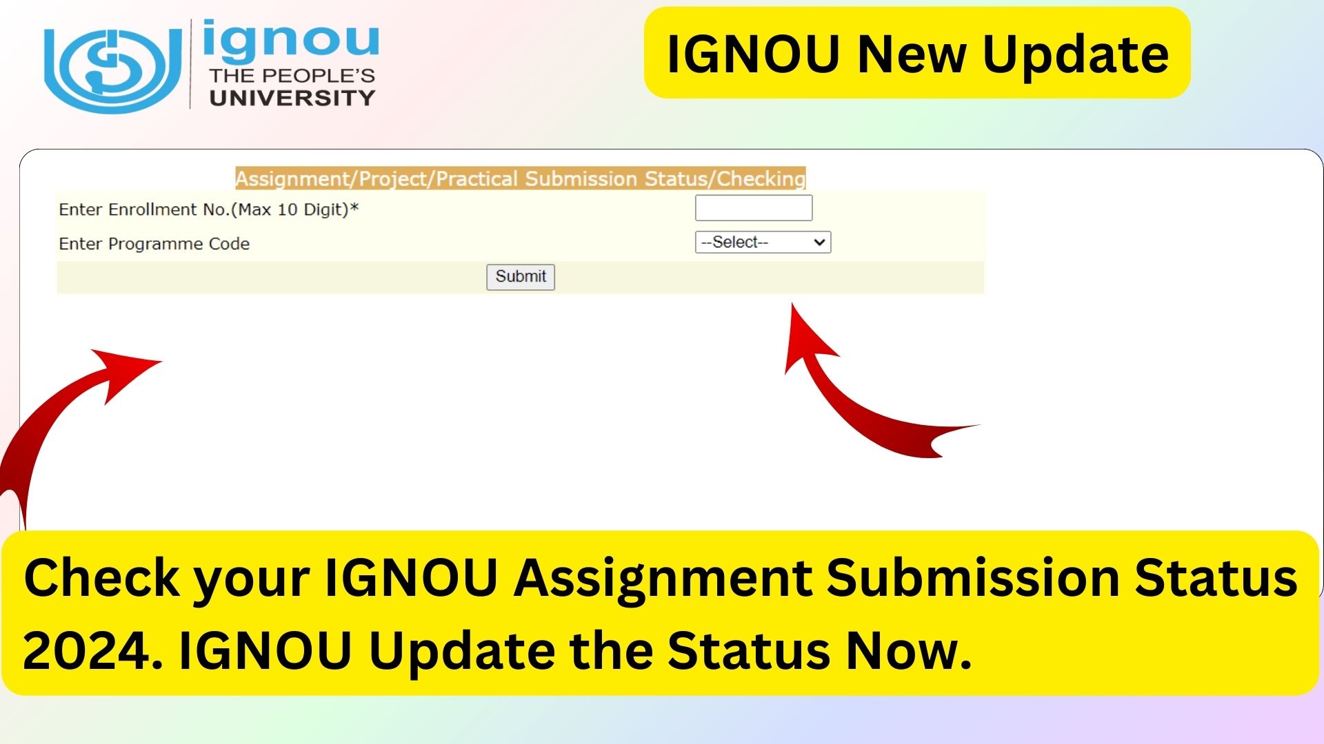 IGNOU Assignment Status 2024: Track Your Assignment Marks and ... IGNOU Assignment Status 2024: Track Your Assignment Marks and ...