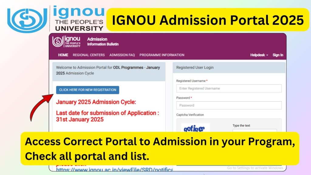 IGNOU Admission Portal 2025: A Complete Guide to Seamless Enrollment IGNOU Admission Portal 2025: A Complete Guide to Seamless Enrollment