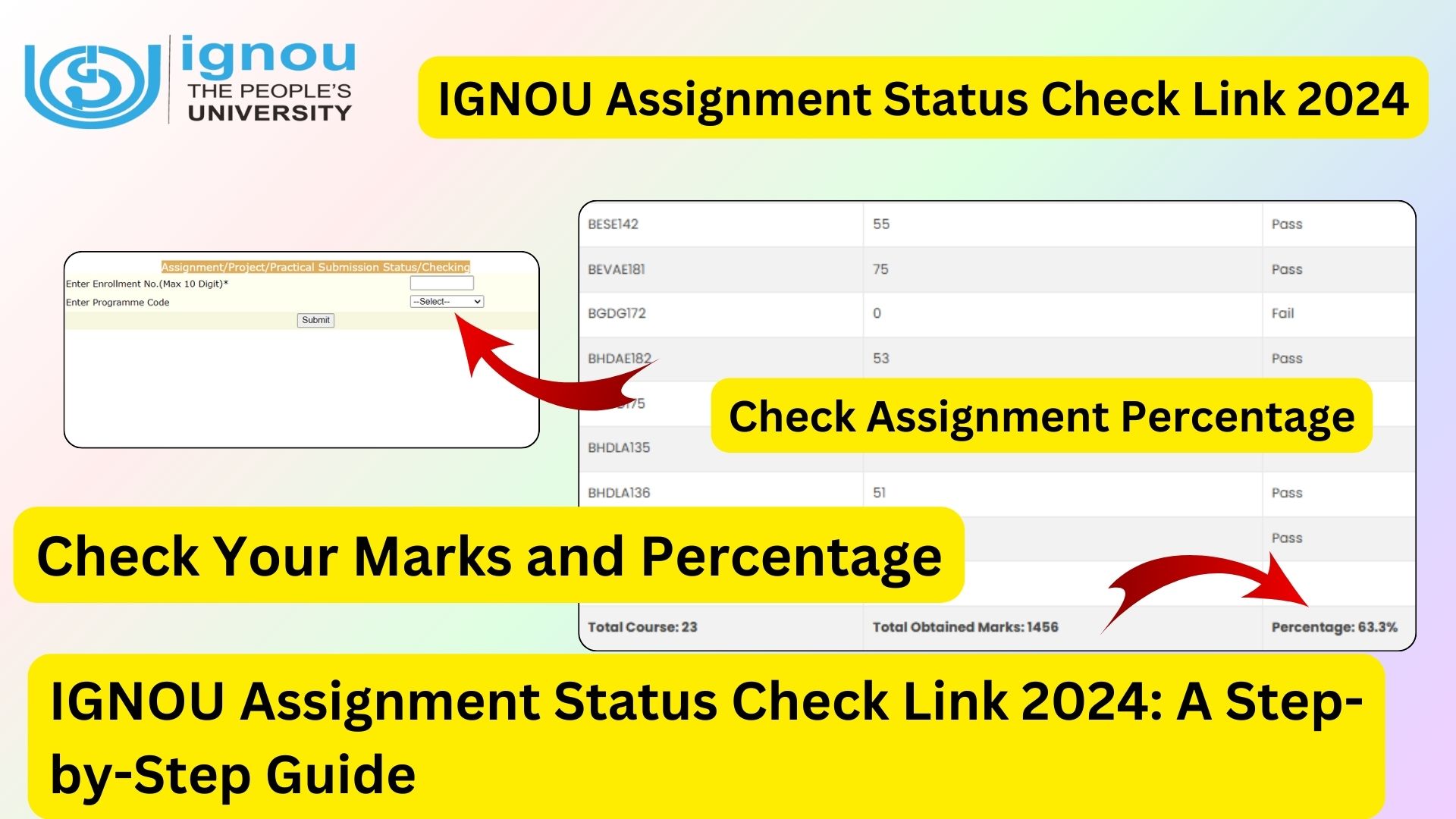IGNOU Assignment Status 2024 – Check Submission & Evaluation Updates IGNOU Assignment Status 2024 – Check Submission & Evaluation Updates