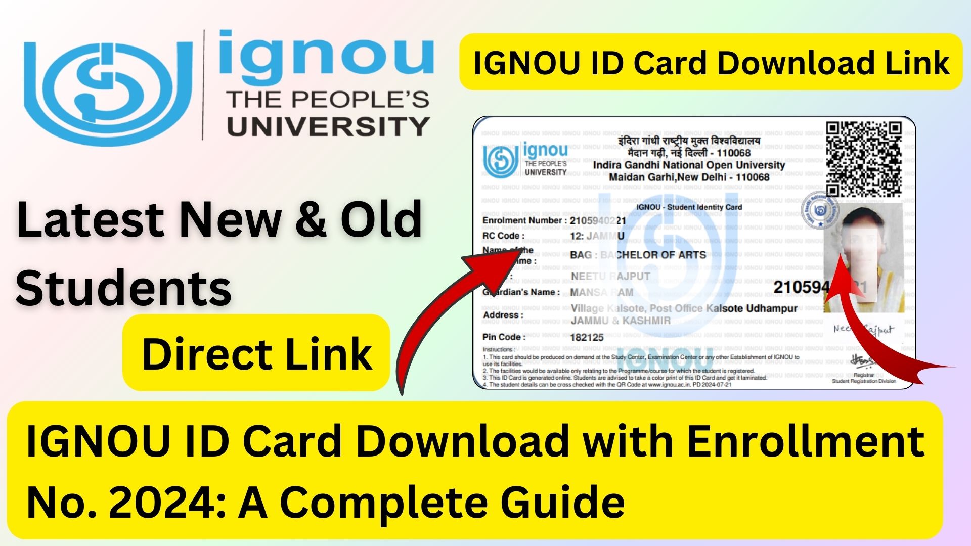 IGNOU Front Page Download 2025 – Format, Guidelines, and Sample
