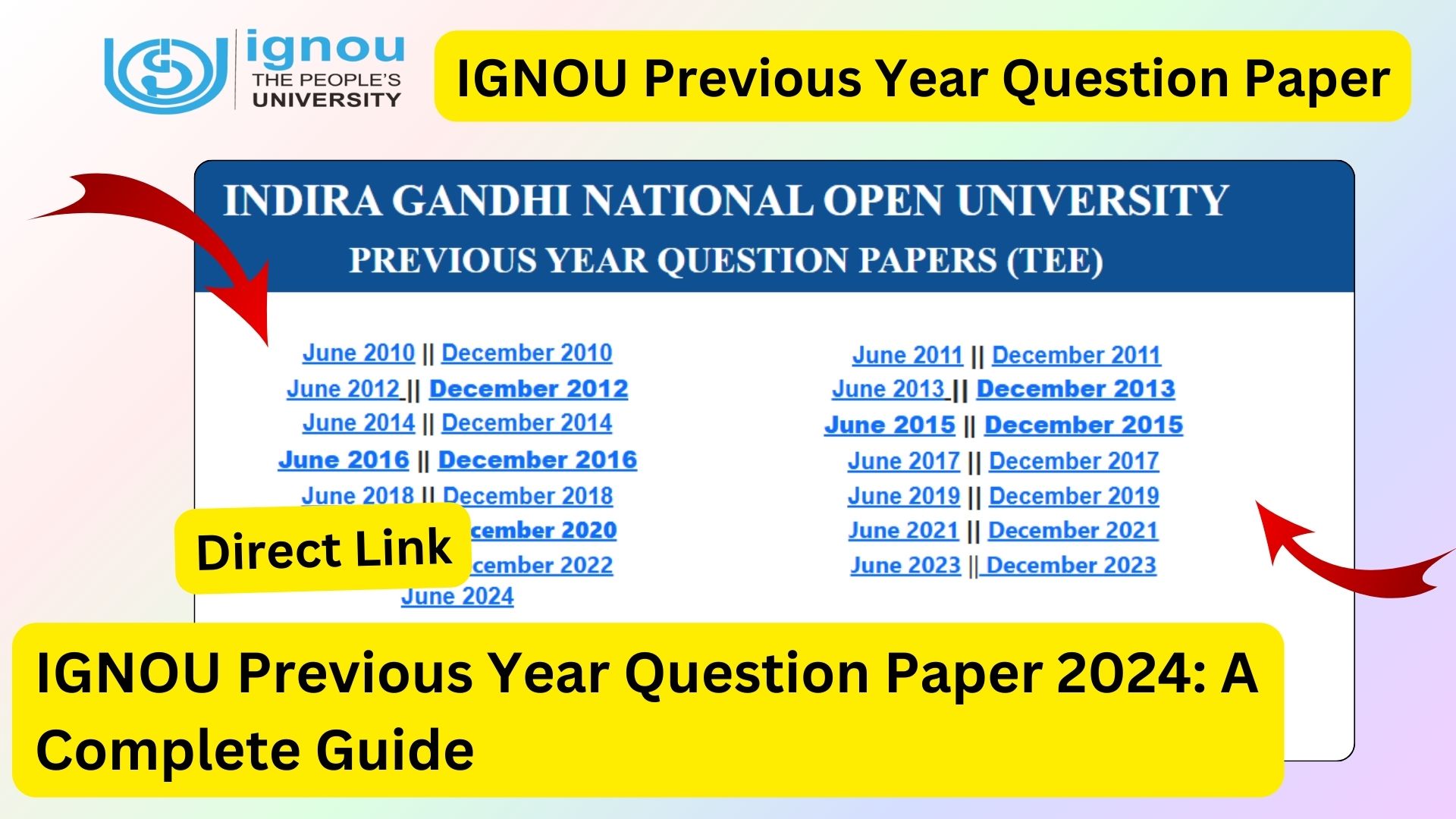 IGNOU Previous Year Question Paper 2024: A Complete Guide