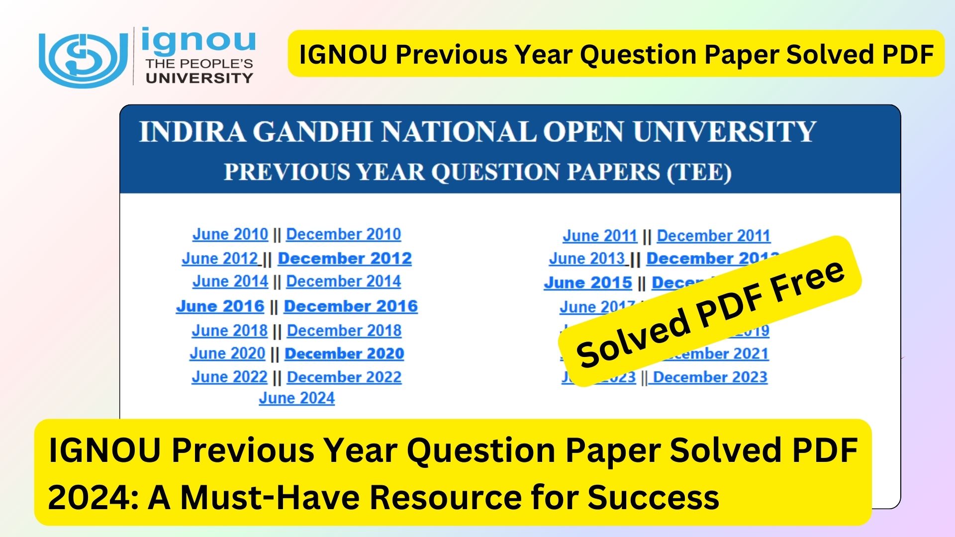 IGNOU Previous Year Question Paper Solved PDF 2024: A Must-Have ... IGNOU Previous Year Question Paper Solved PDF 2024: A Must-Have ...