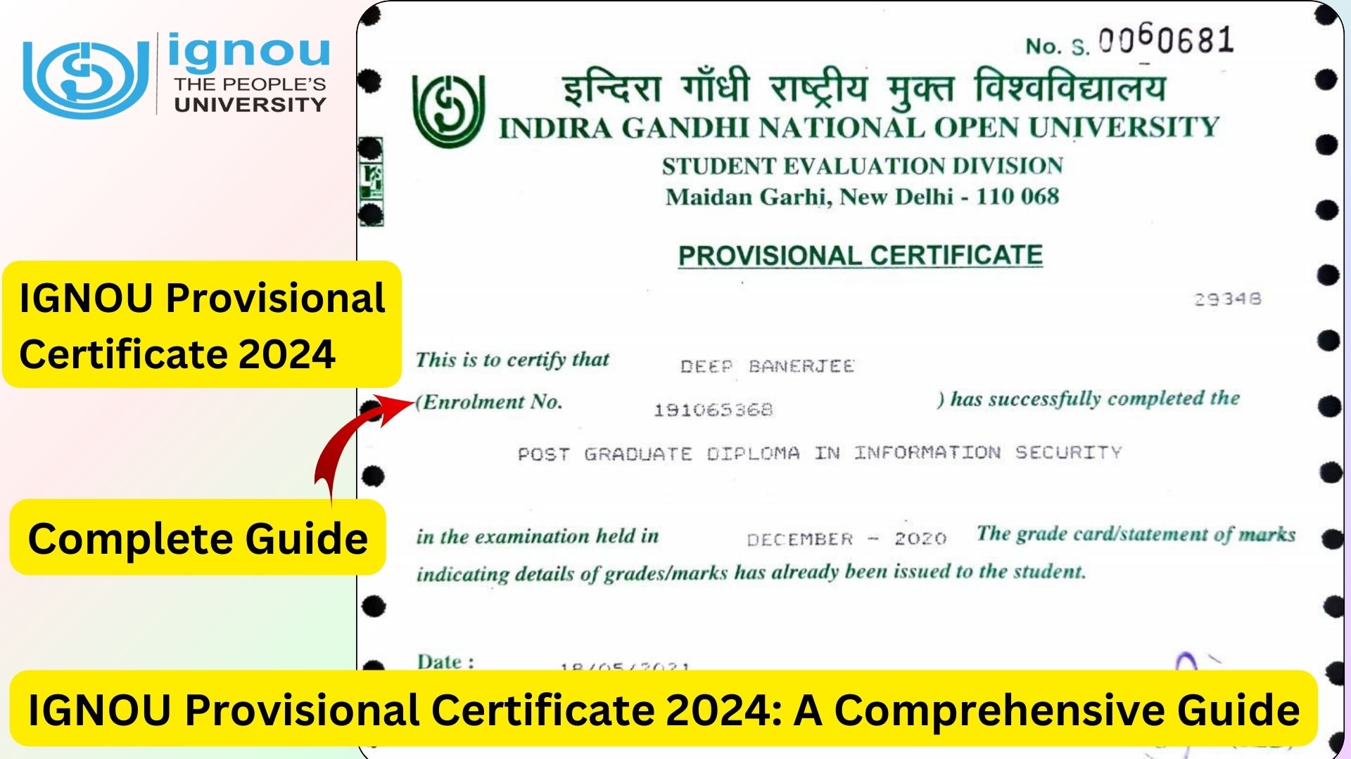 Ignou Certificate Ignou Certificate