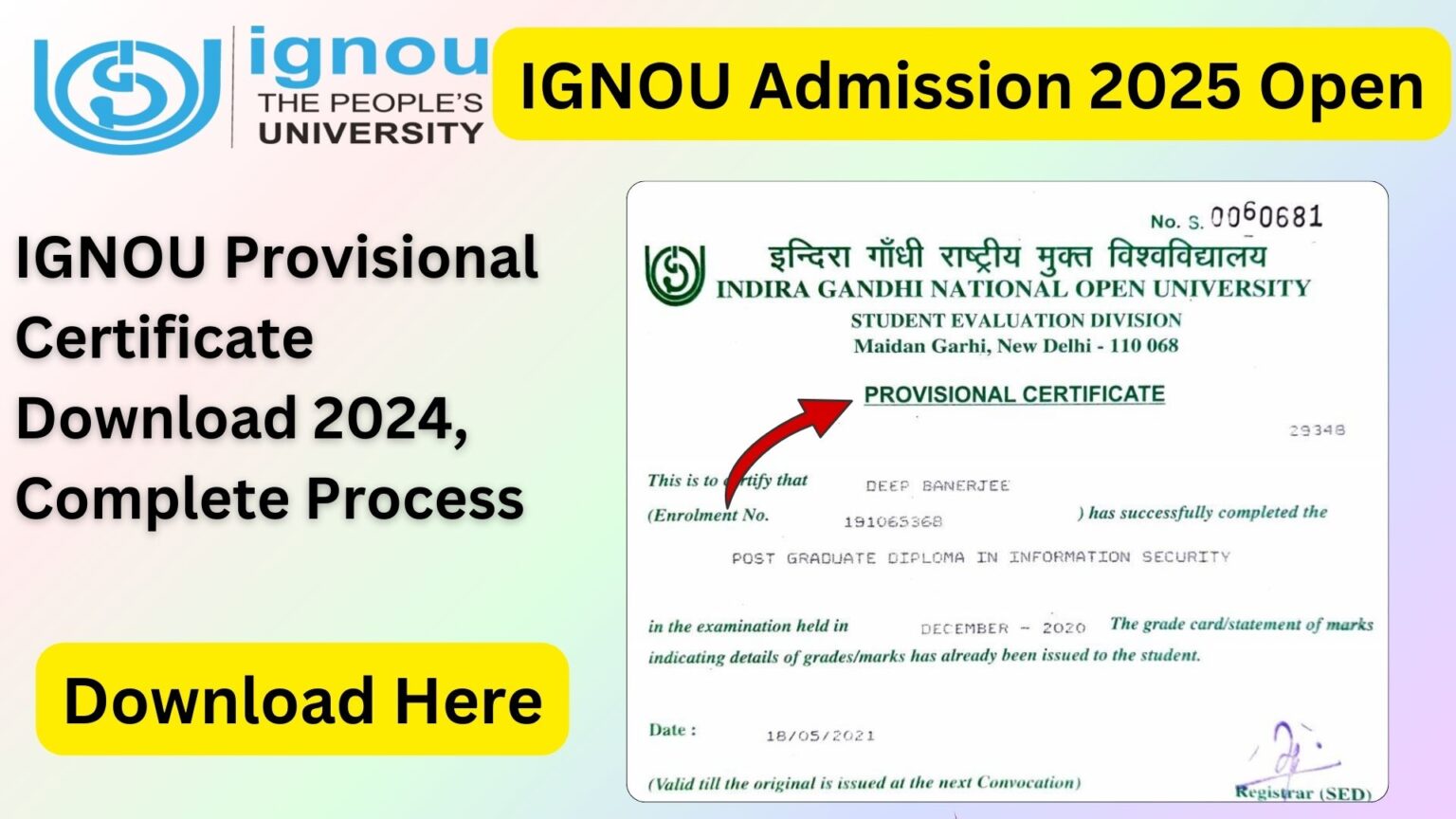 IGNOU Registration Details 2025: Complete Guide for New & Existing Students