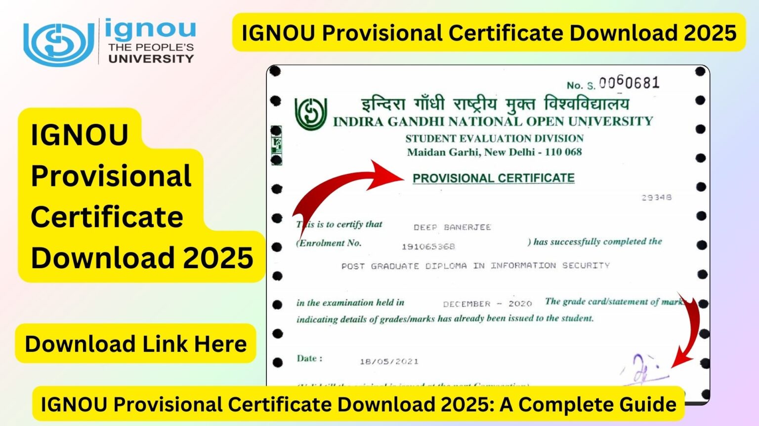IGNOU Assignment Cover Page 2025: Format, Download & Guidelines