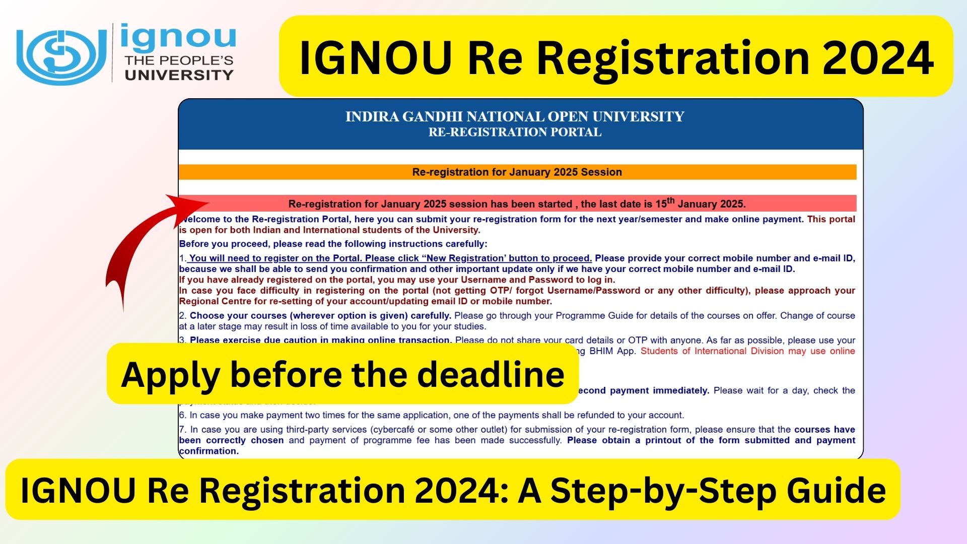 IGNOU New Registration 2025: Your Complete Guide to Enroll in IGNOU