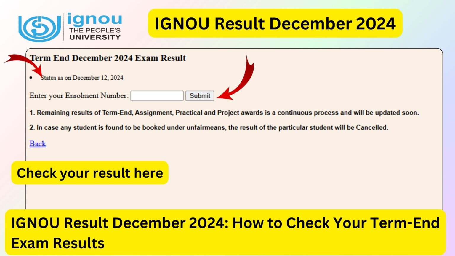 IGNOU Result June 2025 – Complete Guide to Check Term-End Exam Results
