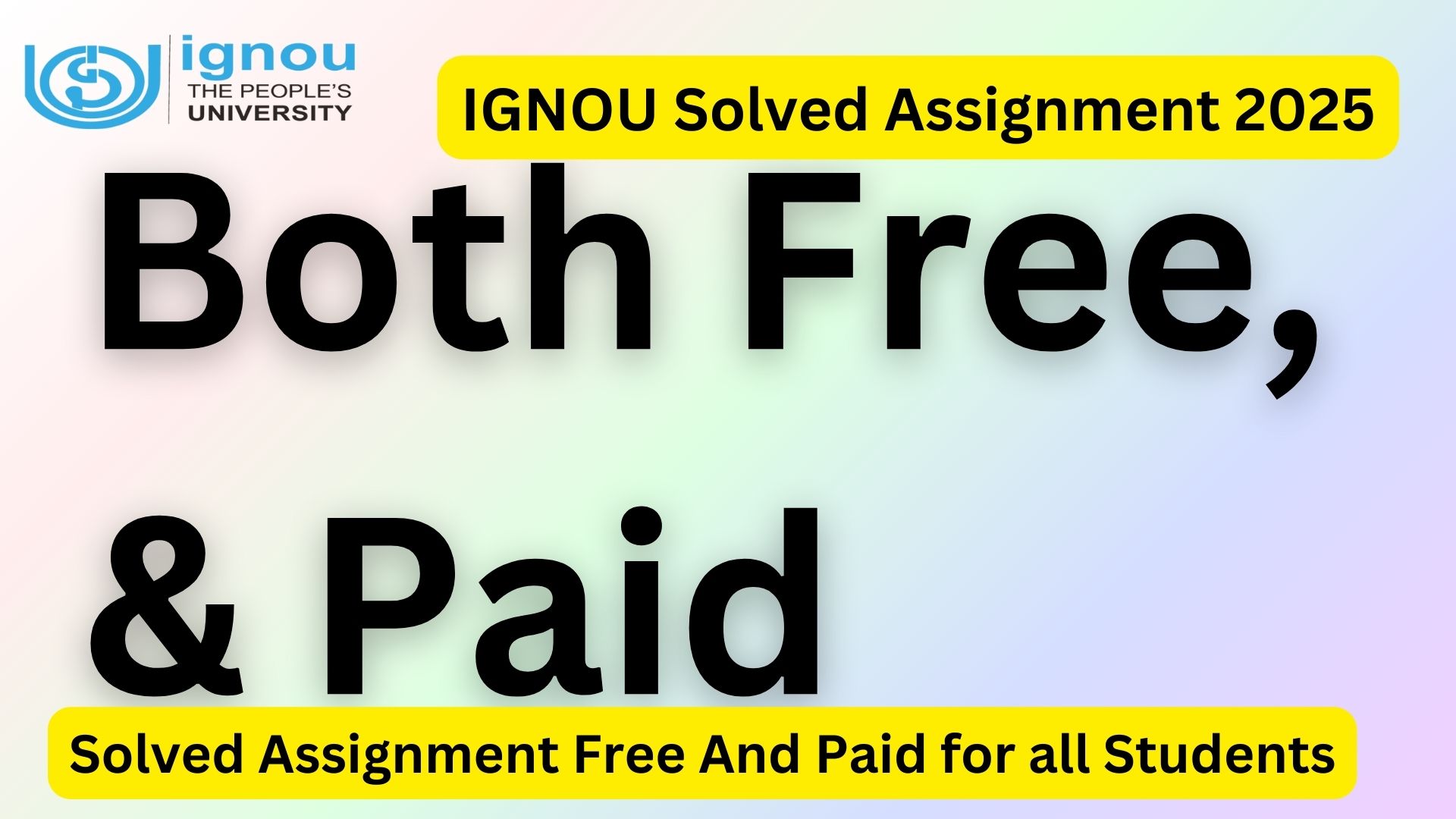 IGNOU Solved Assignment 2025: A Comprehensive Guide IGNOU Solved Assignment 2025: A Comprehensive Guide