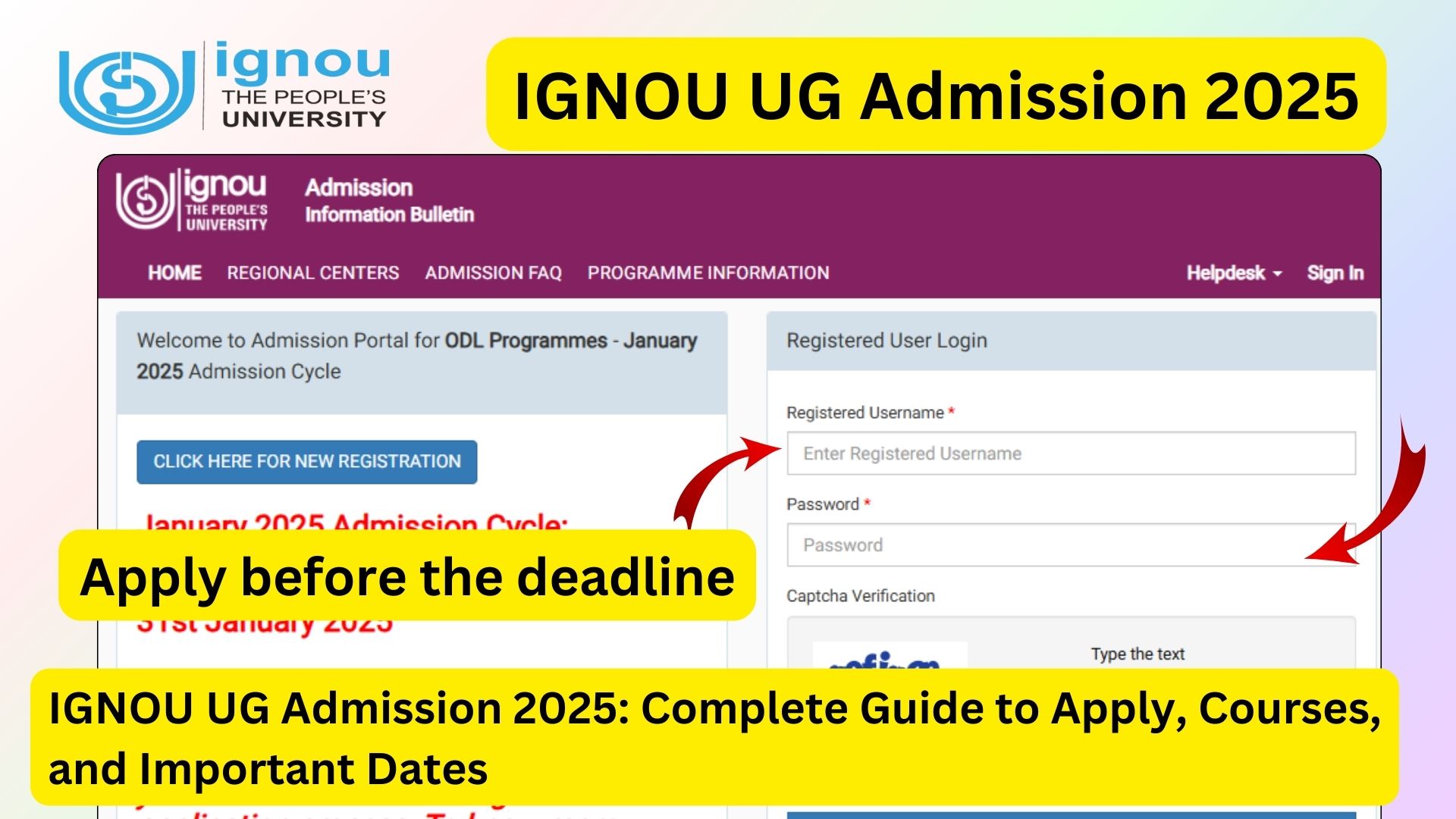 IGNOU UG Admission 2025: Complete Guide to Apply, Courses, and ...