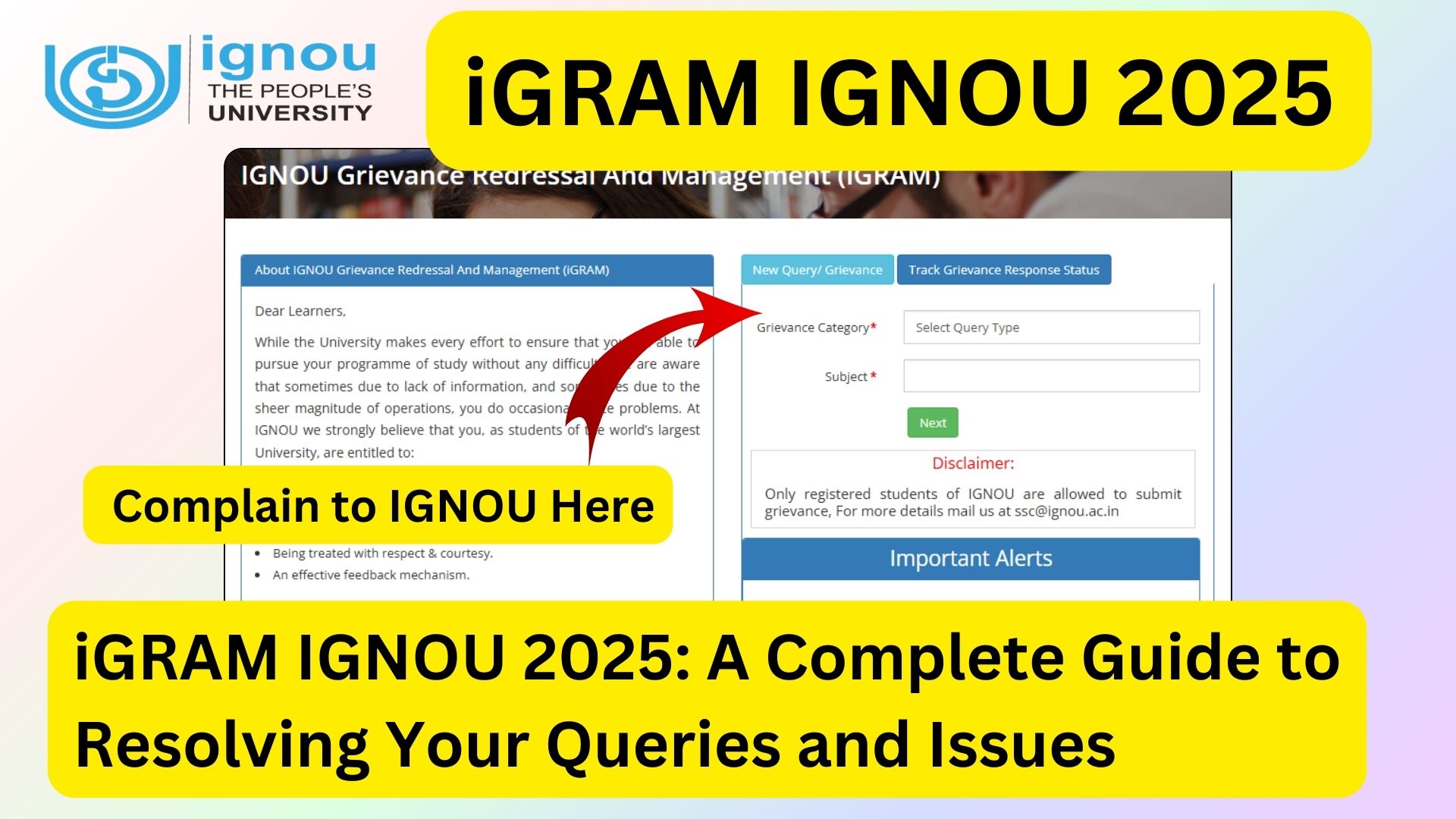 iGRAM IGNOU 2025: A Complete Guide to Resolving Your Queries and Issues