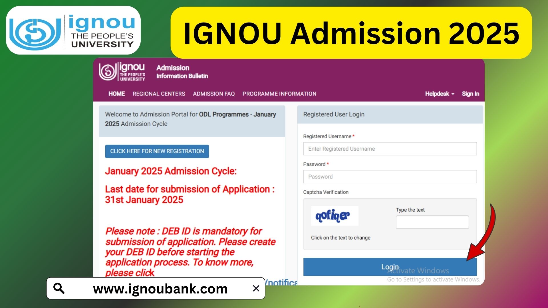 IGNOU Admission 2025 January Session- A Comprehensive Guide