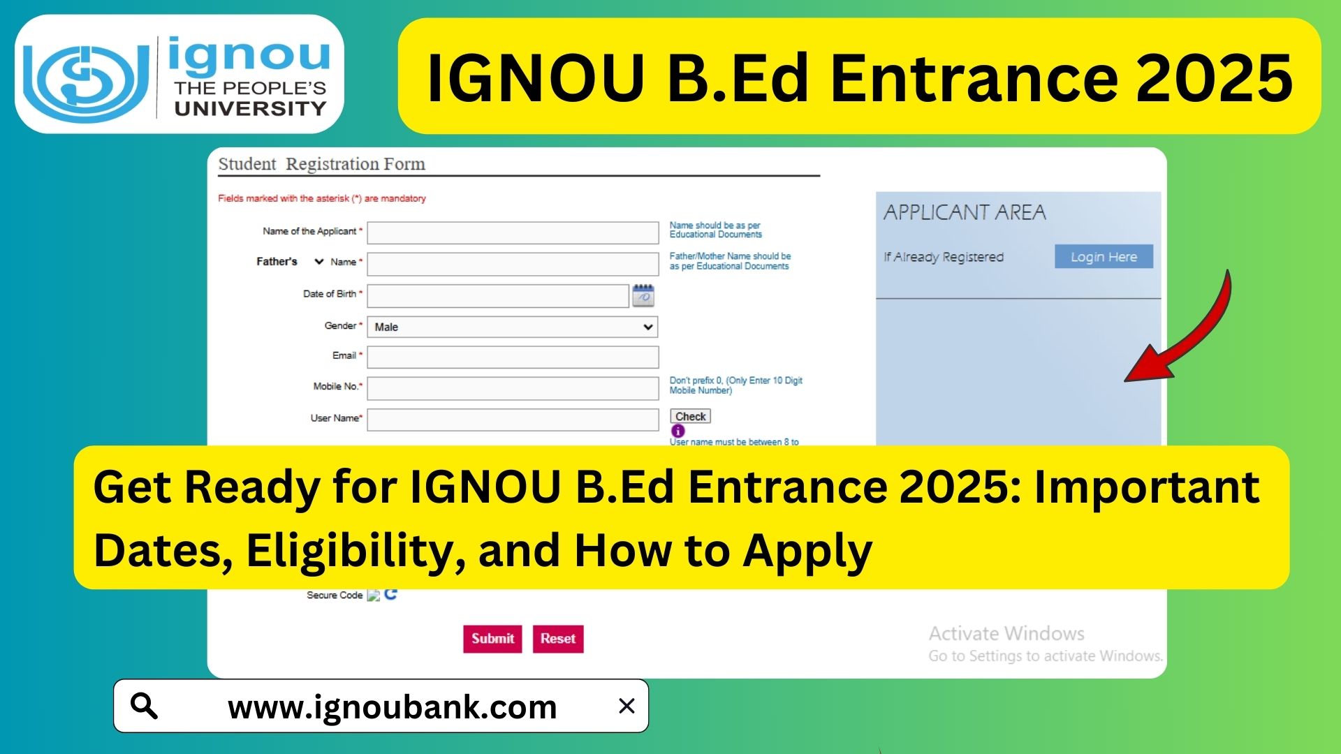 IGNOU BEd Admission 2025: Eligibility, Application Process, Fees ...