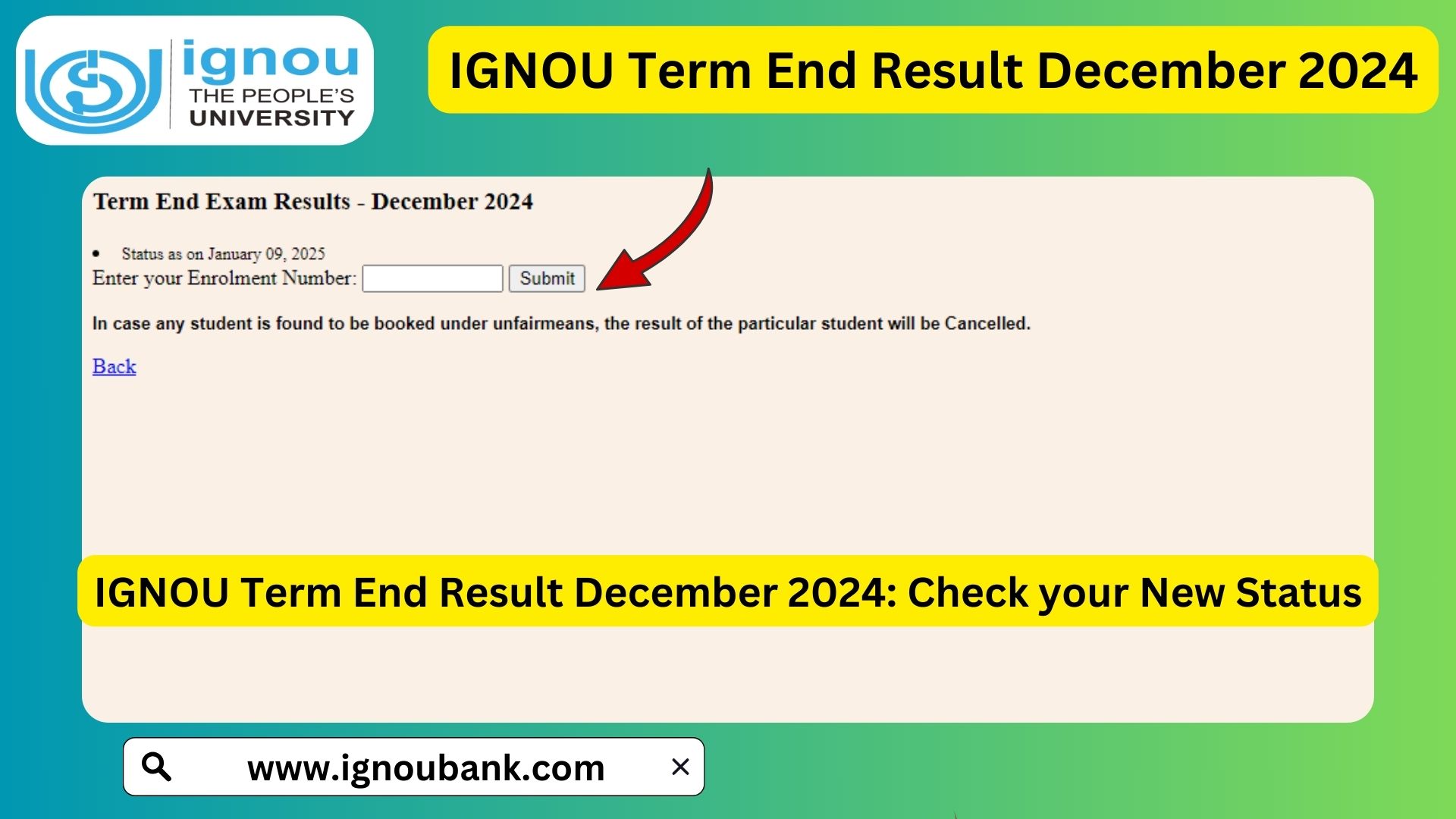 IGNOU Term End Result December 2024: Check Your TEE December Score Online IGNOU Term End Result December 2024: Check Your TEE December Score Online