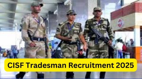 CISF Tradesman Recruitment 2025: Apply Online for 1161 Constable ...