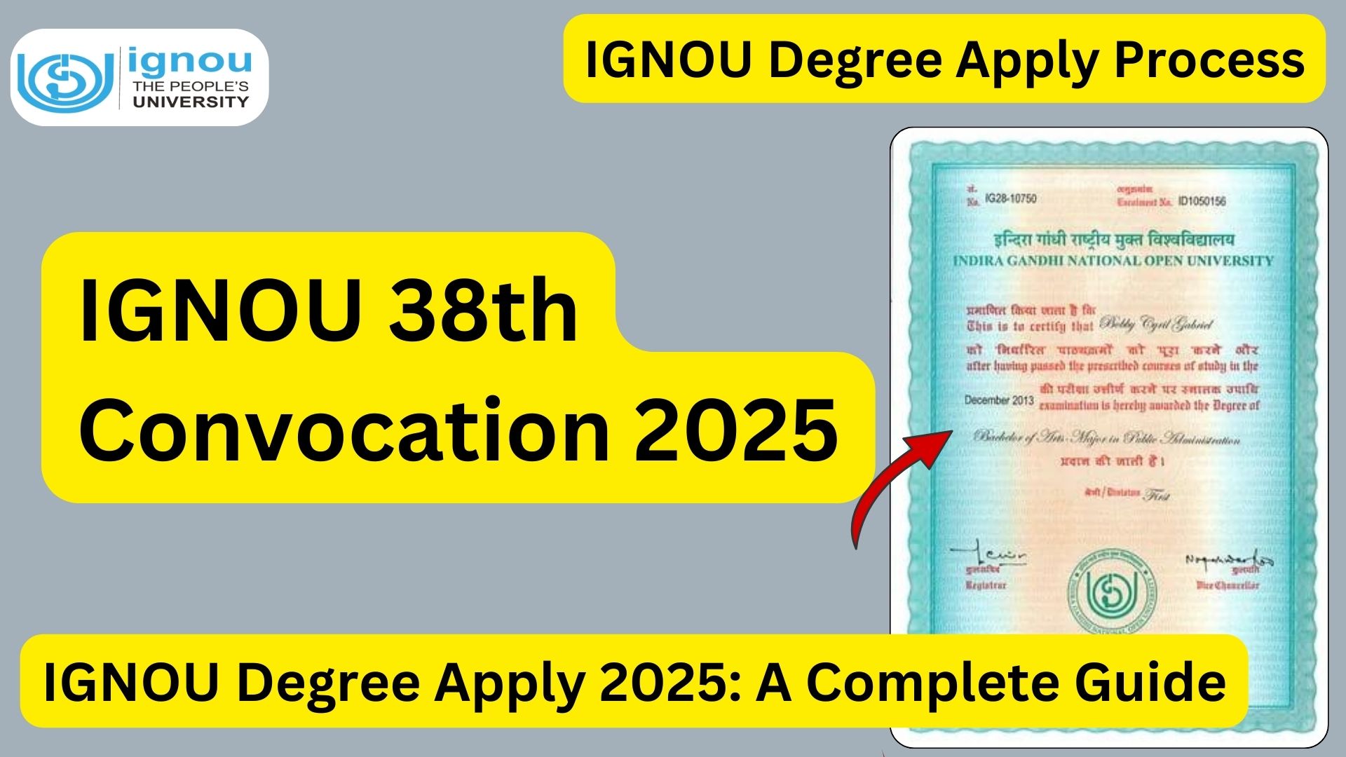 IGNOU 38th Convocation 2025 – Complete Guide