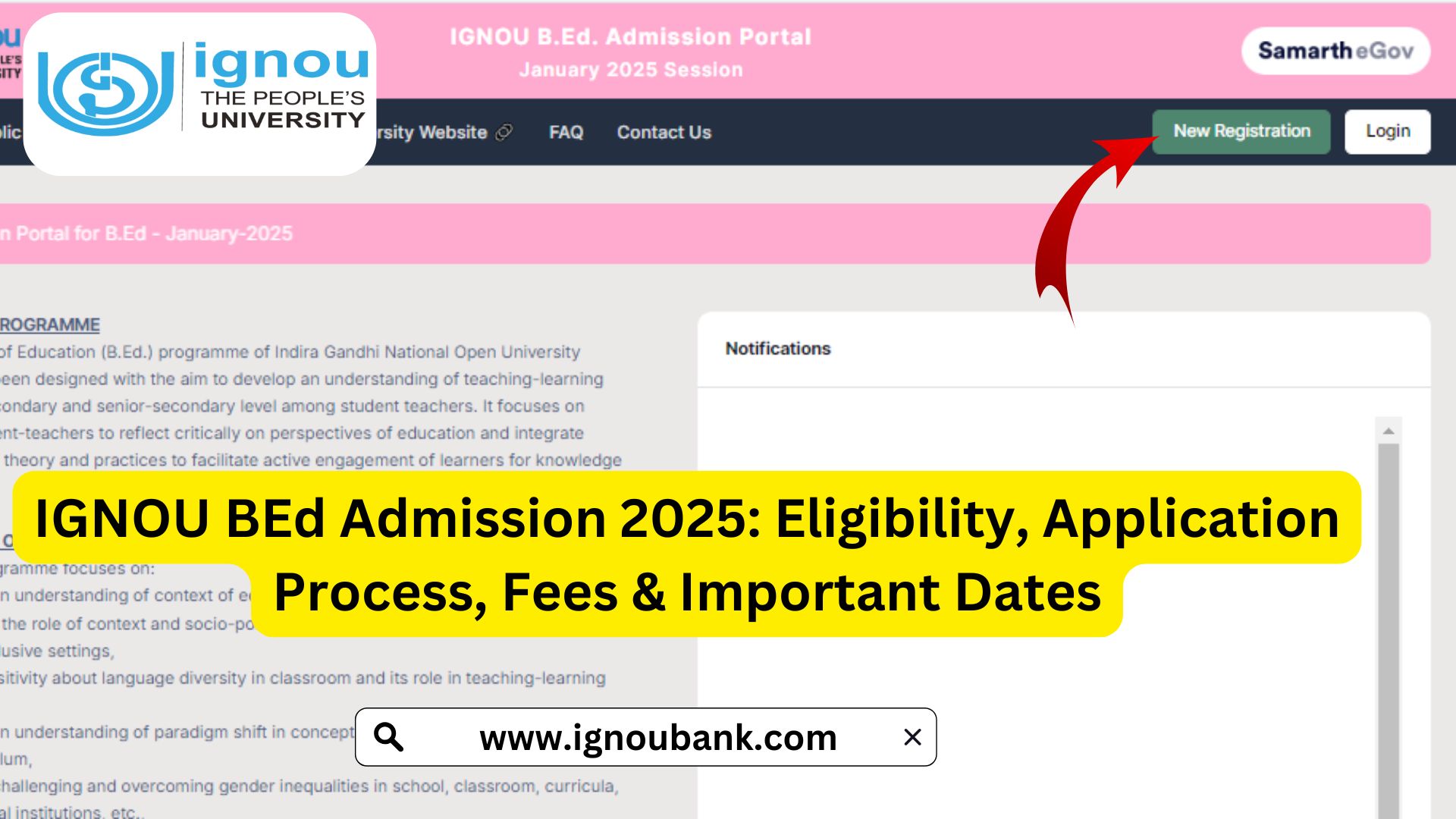 IGNOU BEd Admission 2025: Eligibility, Application Process, Fees ...