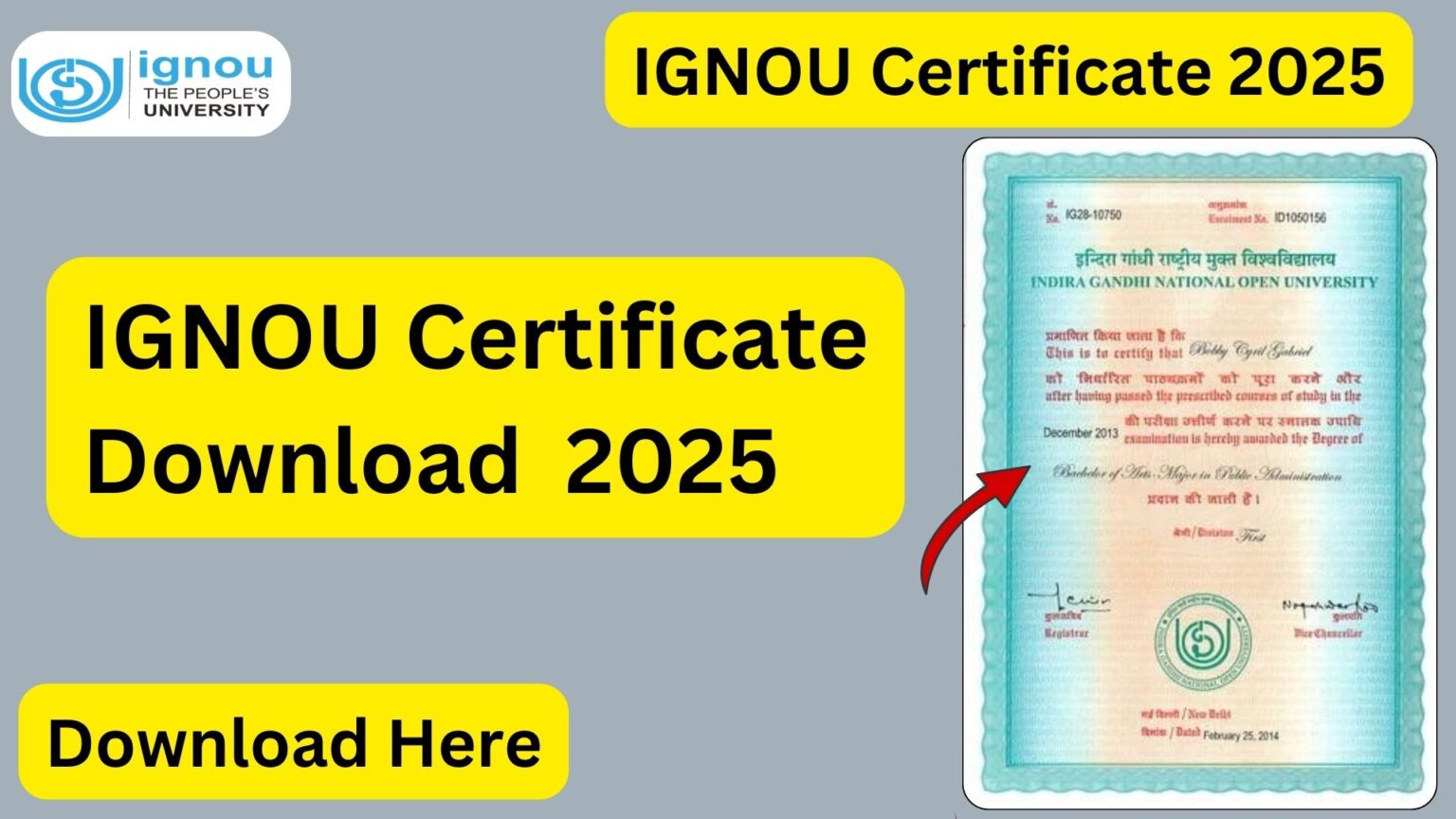 IGNOU Certificate Download 2025: A Complete Guide to Getting Your ...