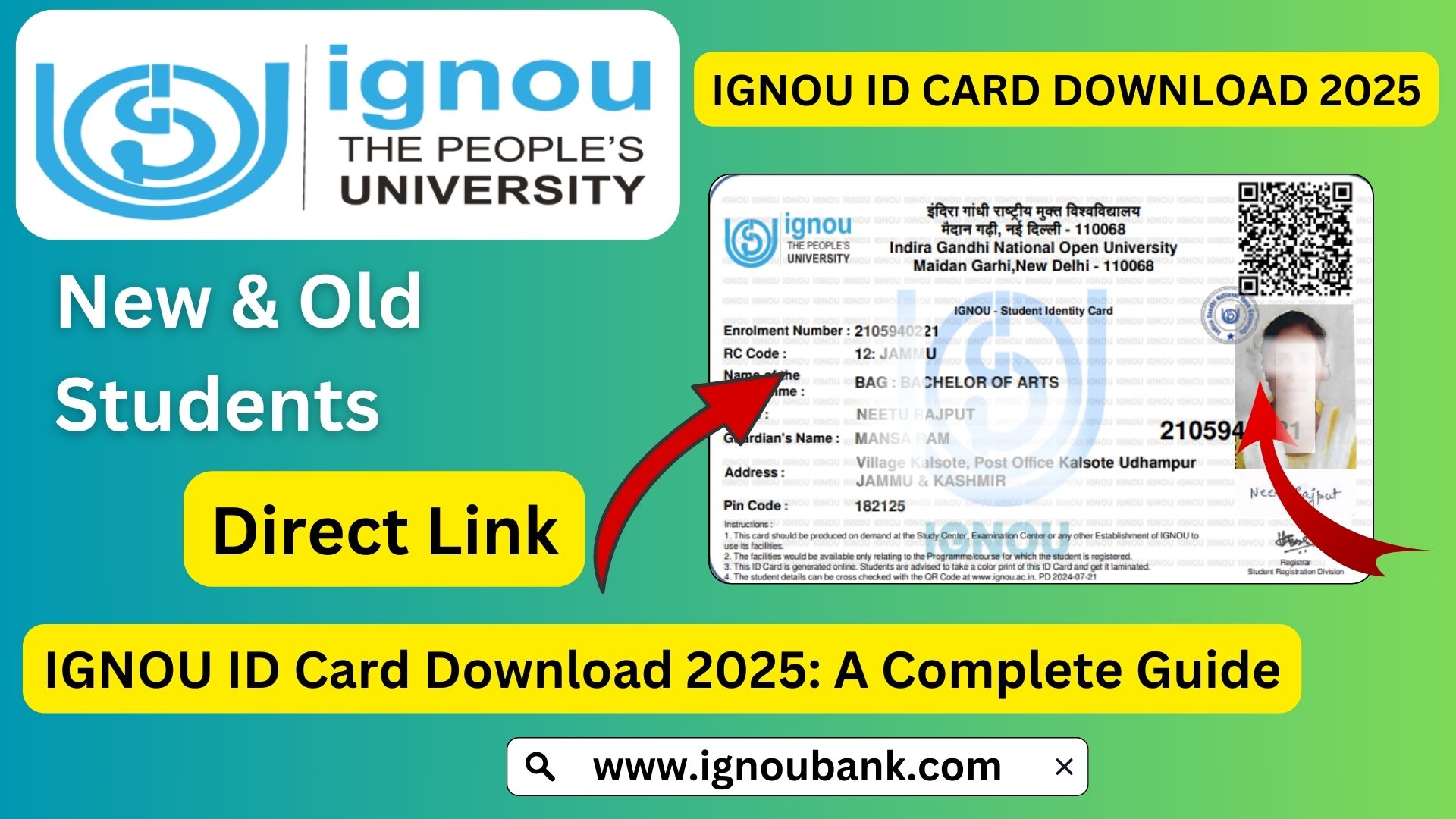 IGNOU Grade Card 2024-25 Status Updated: Check Your Marks and Percentage