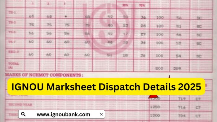 IGNOU Marksheet Dispatch Details 2025: Complete Guide IGNOU Marksheet Dispatch Details 2025: Complete Guide