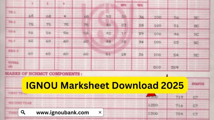 IGNOU Marksheet Download 2025: A Complete Guide