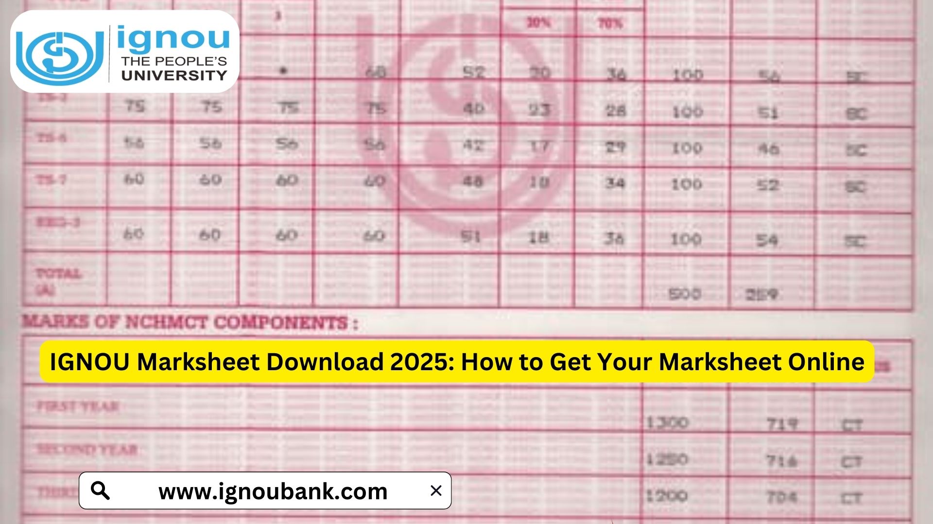 IGNOU Marksheet Download 2025: How to Get Your Marksheet Online
