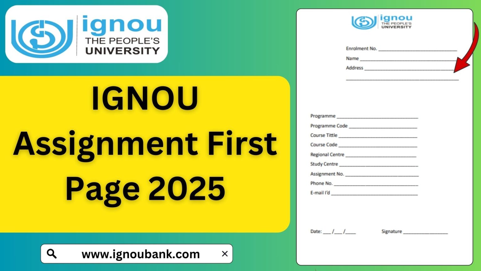 IGNOU Assignment Submission Link 2025: How to Submit Your Assignment Online