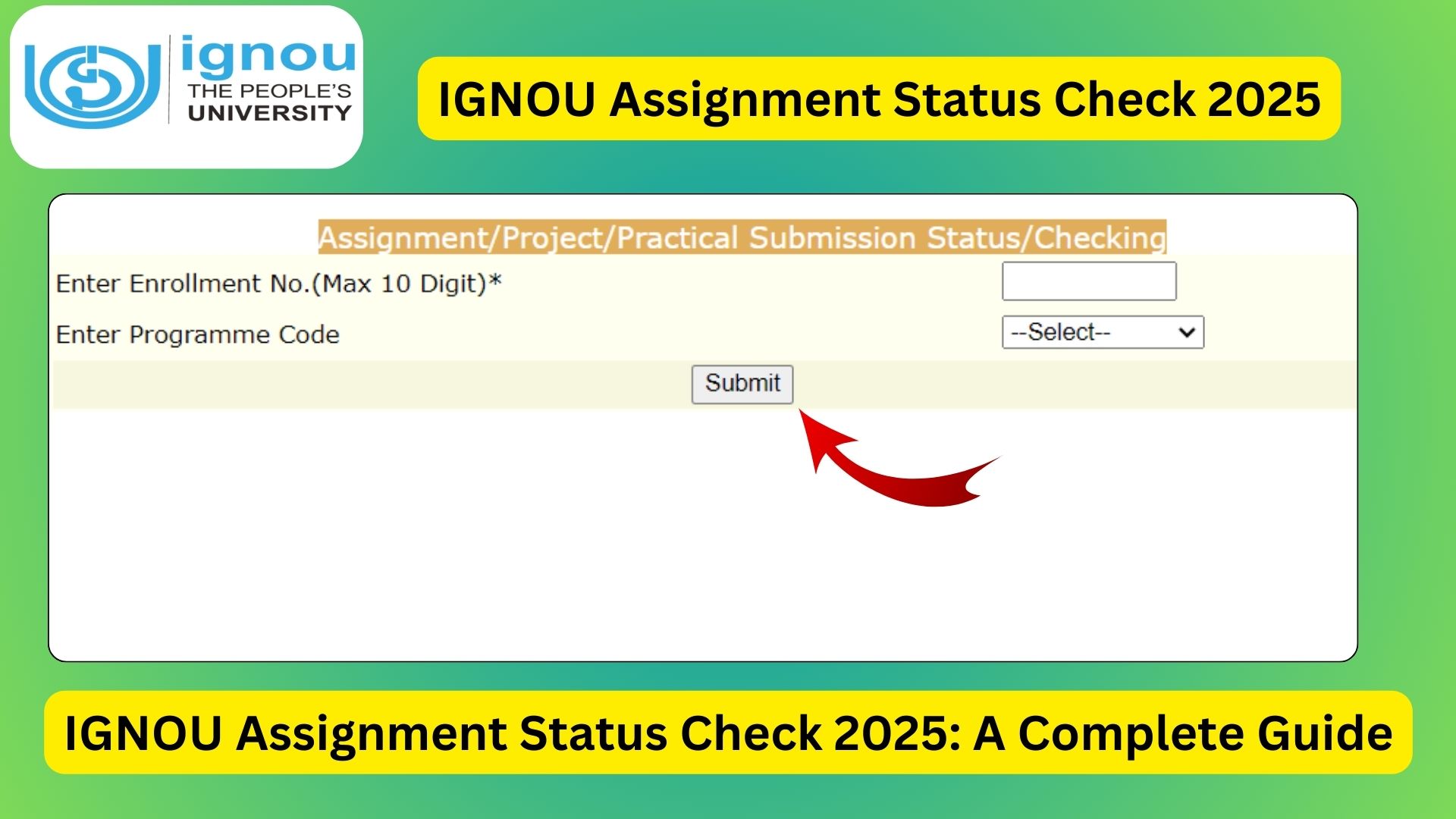 IGNOU Assignment Status Check 2025: A Complete Guide