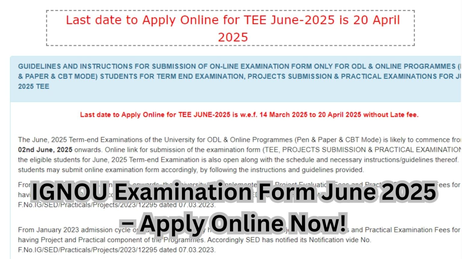 IGNOU Project Submission June 2025 – Complete Guide