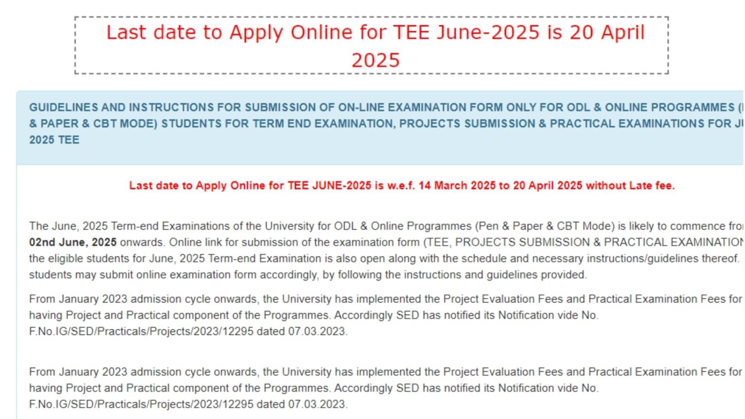 IGNOU Form Fill Up 2025: Complete Guide for Term-End Examination (TEE)