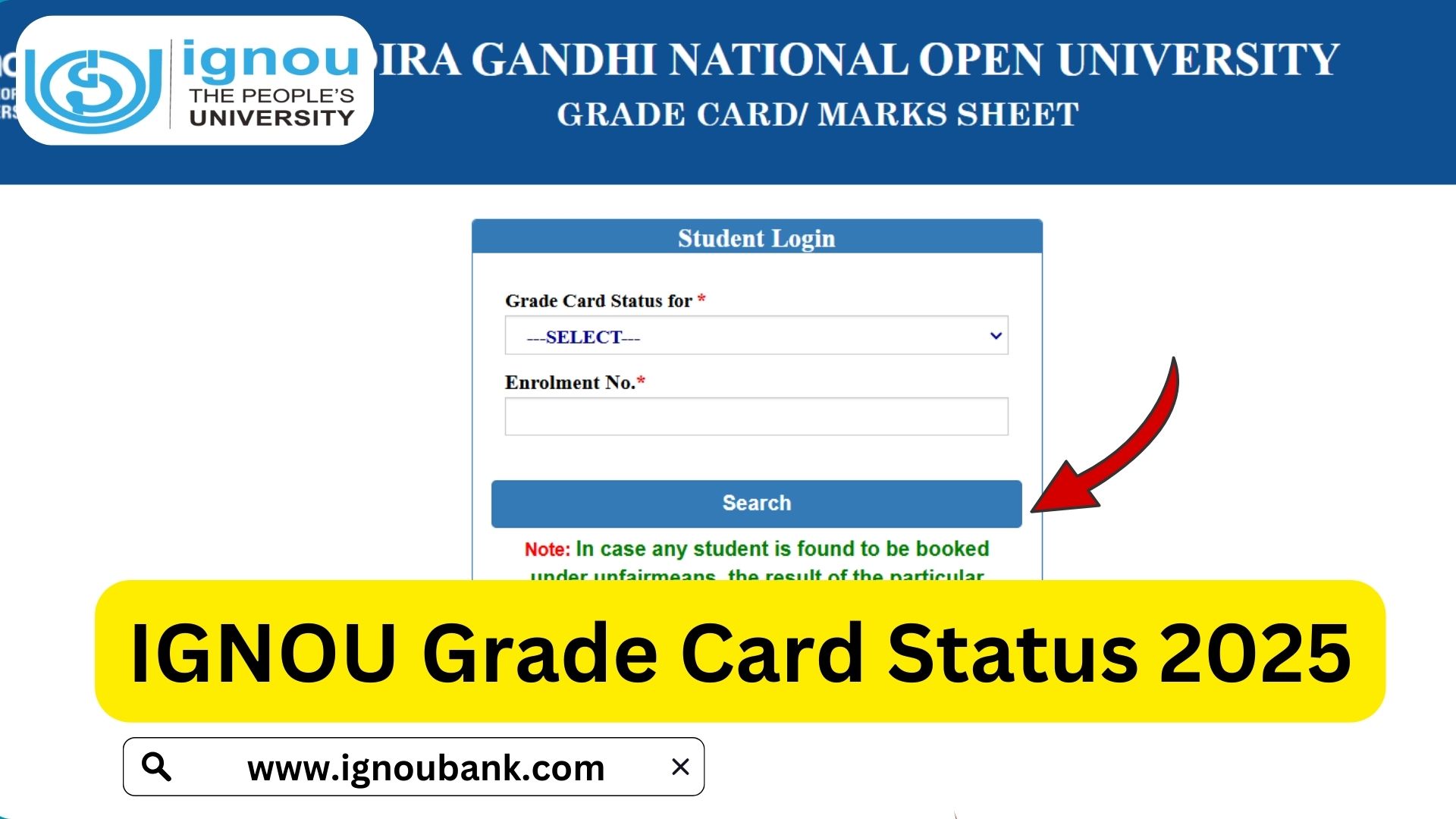 IGNOU Grade Card Status 2025 – A Complete Guide to Checking Your Marks ...