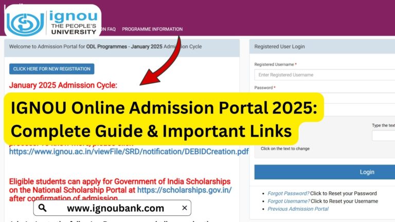 IGNOU Login with Enrollment Number 2025 – Step-by-Step Guide