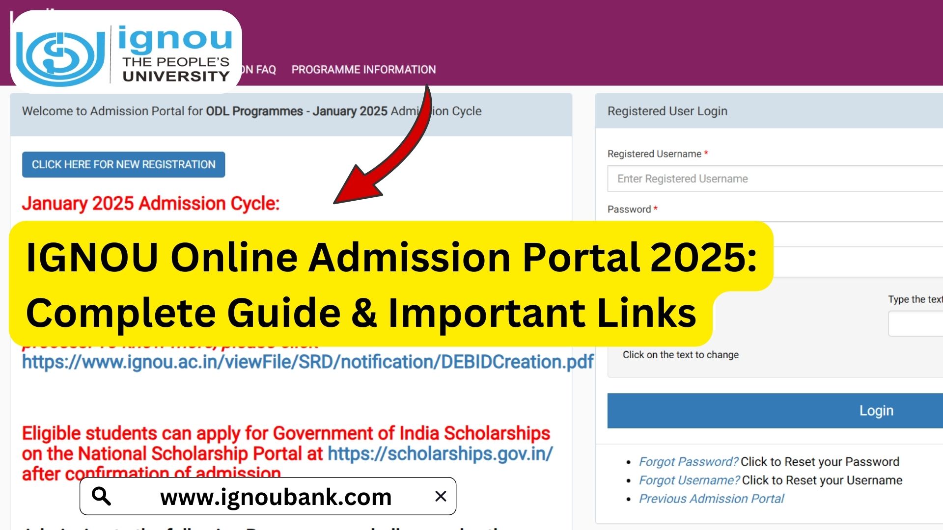 IGNOU Online Admission Portal 2025: Complete Guide & Important Links