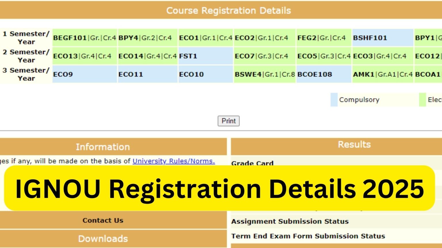 IGNOU Registration Details 2025: How to Check Your Registration Status ...