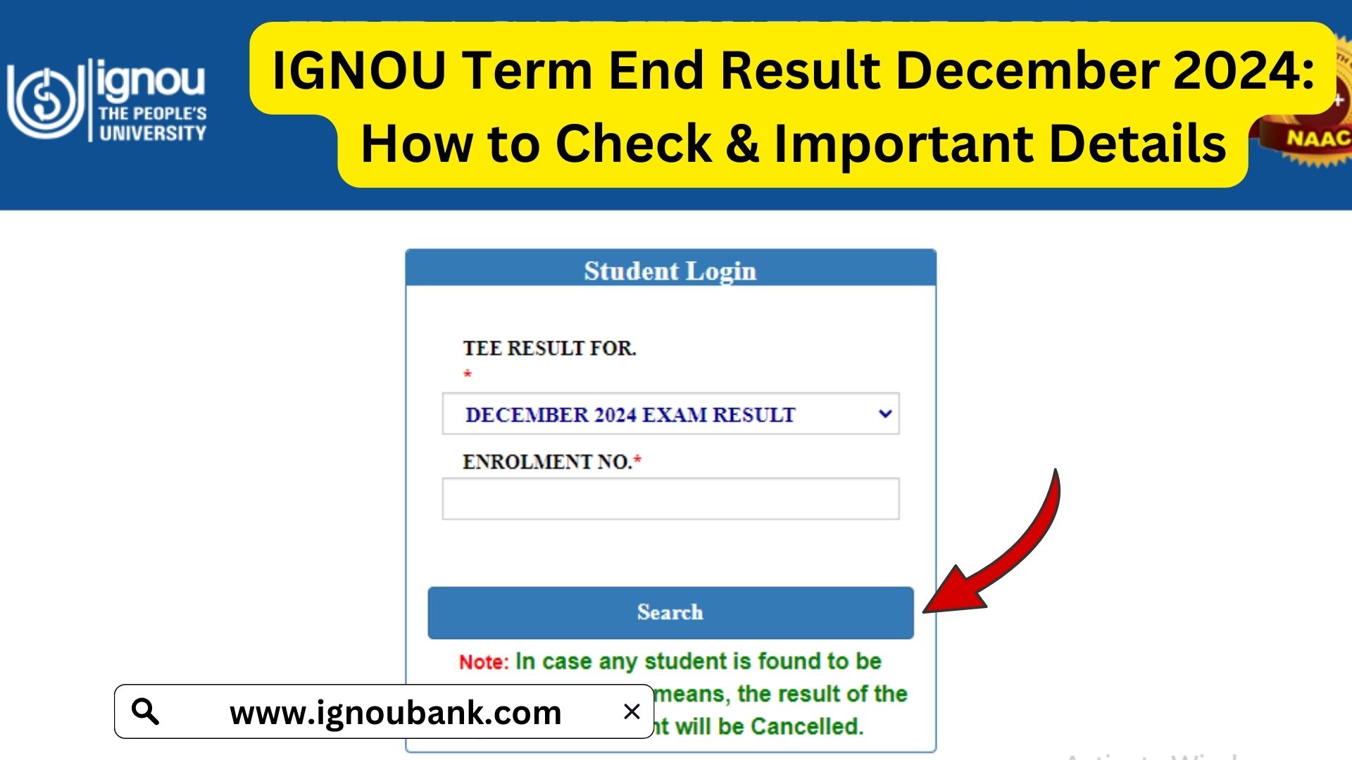 IGNOU Term End Result December 2024: How to Check & Important Details