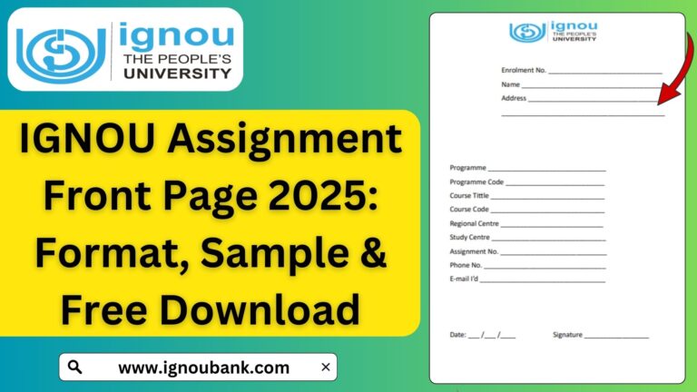 IGNOU Assignment Status 2024 – Check Submission & Evaluation Updates
