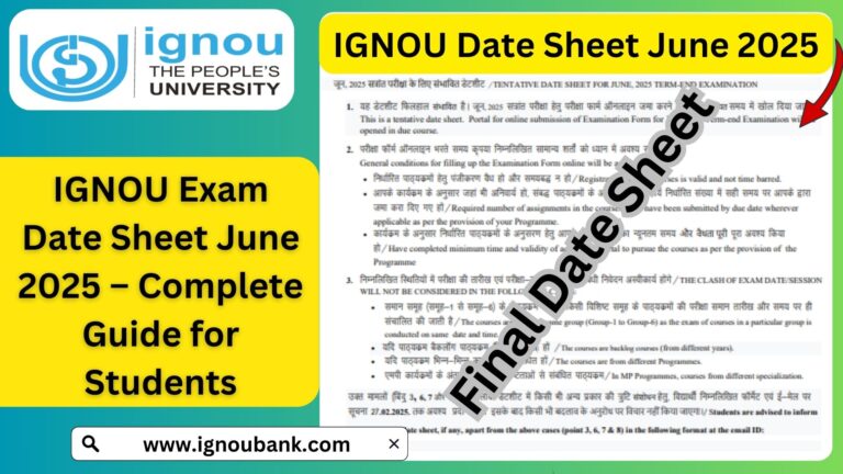 IGNOU Practical Date Sheet 2025 – Download PDF, Detailed Schedule ...