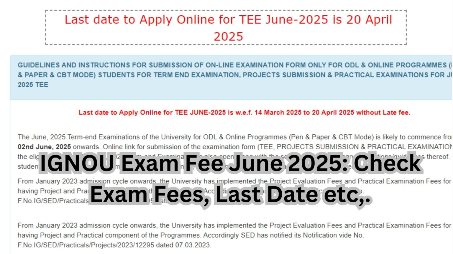 IGNOU Project Submission June 2025 – Complete Guide