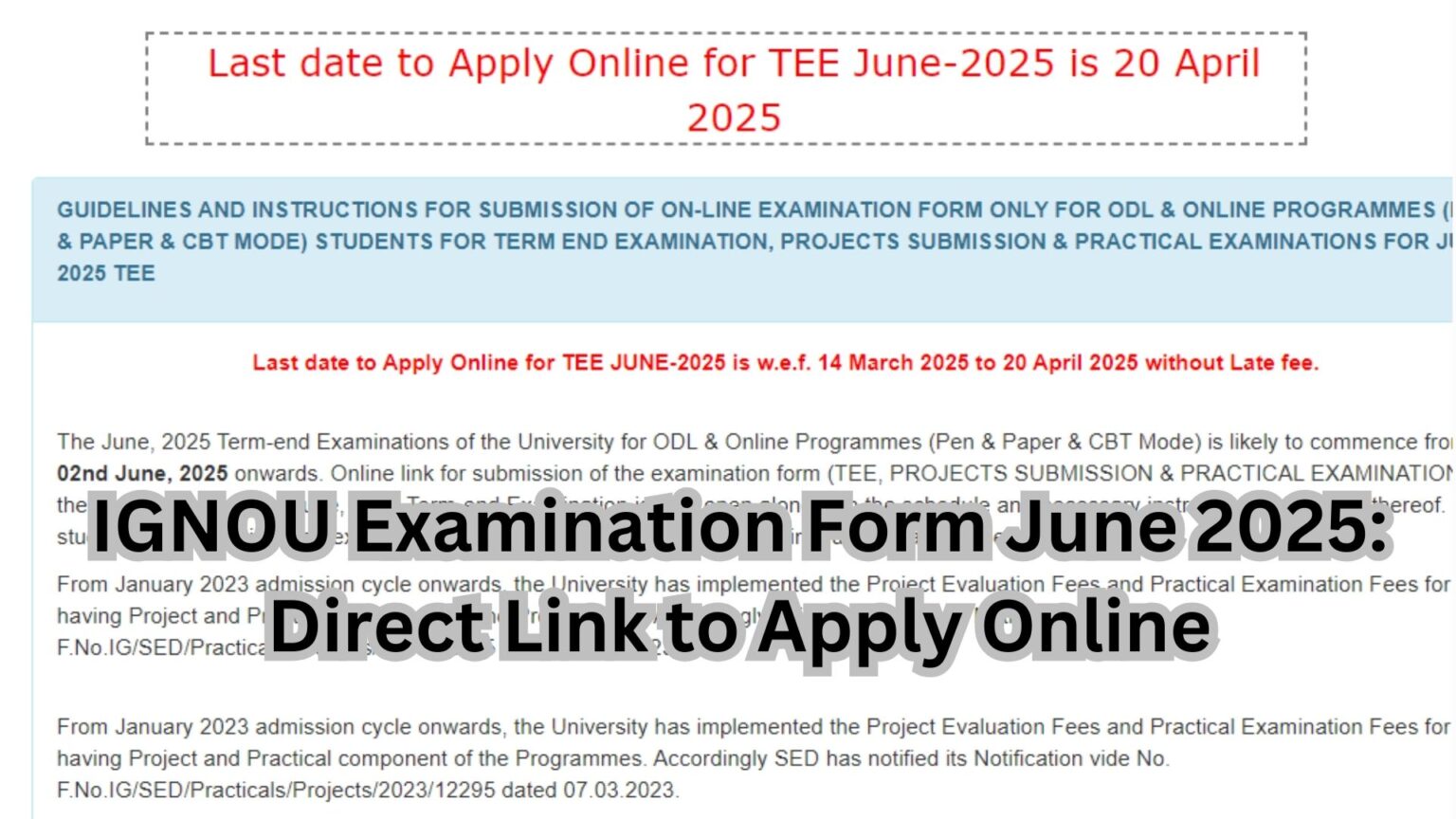 IGNOU PG Admission 2025: Complete Guide to Apply Online