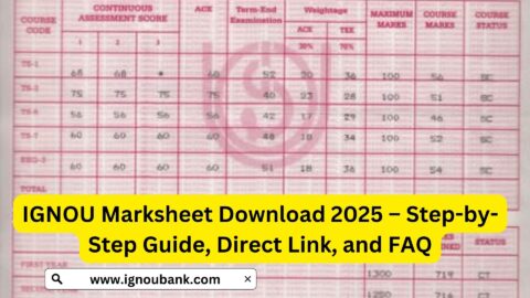 IGNOU Assignment Result 2025 – Check Your Marks & Percentage Online