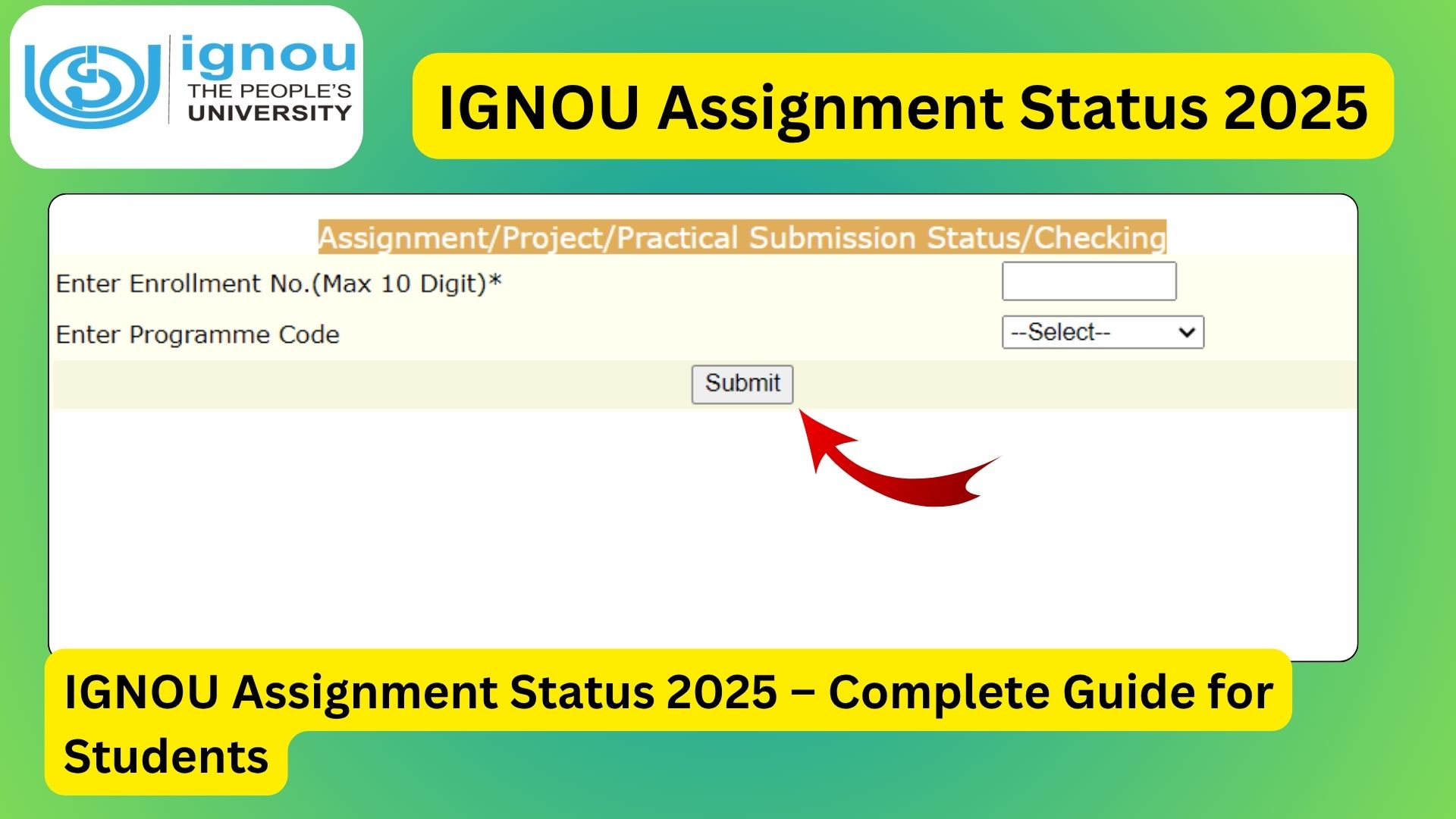 IGNOU Assignment Status 2025 – Complete Guide for Students