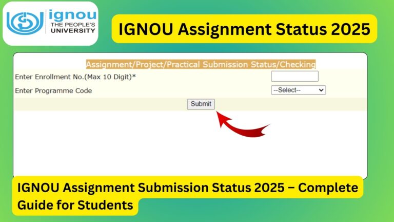 IGNOU Assignment Submission Status 2025 – Complete Guide for Students
