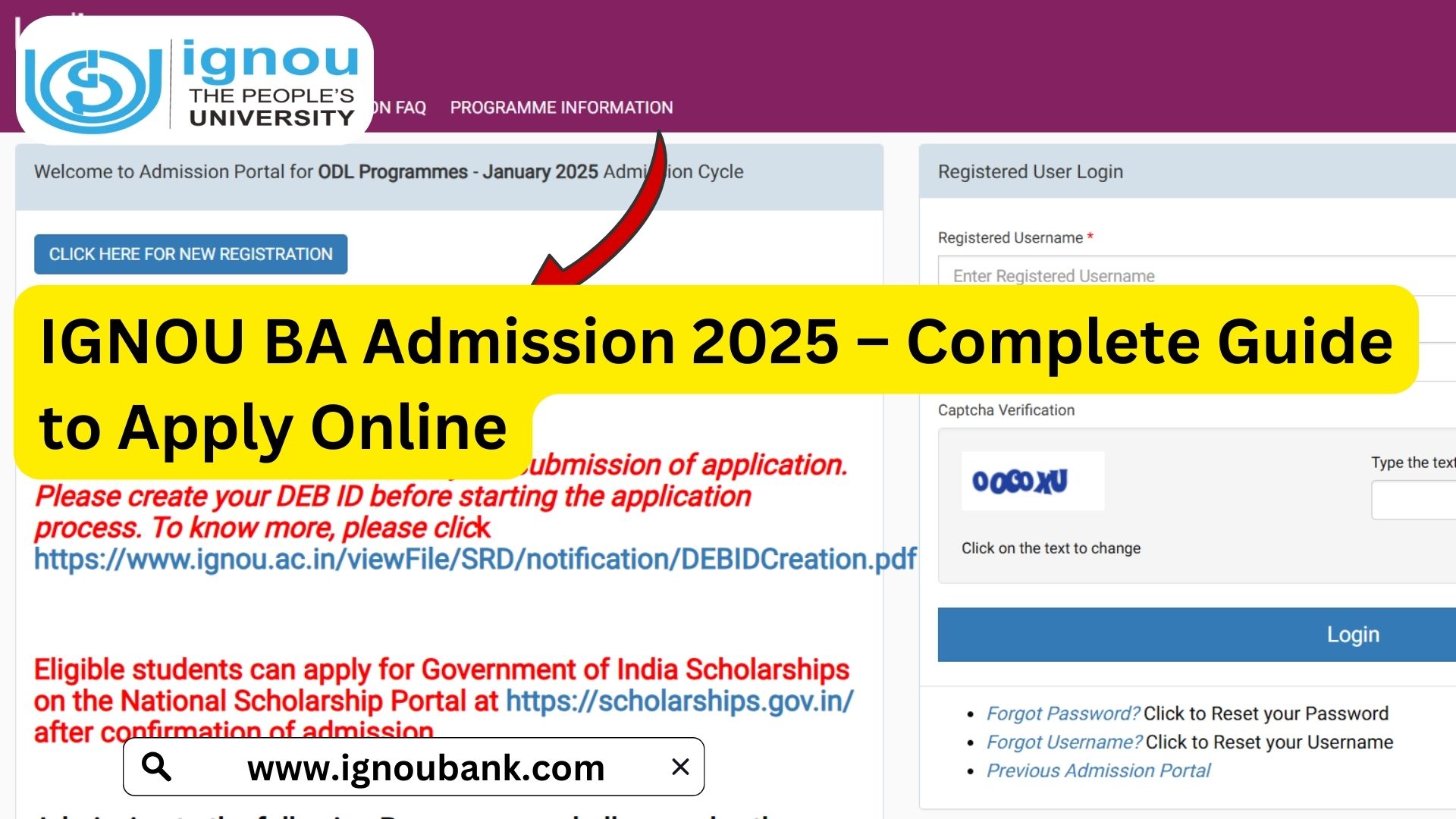 IGNOU BA Admission 2025 – Complete Guide to Apply Online