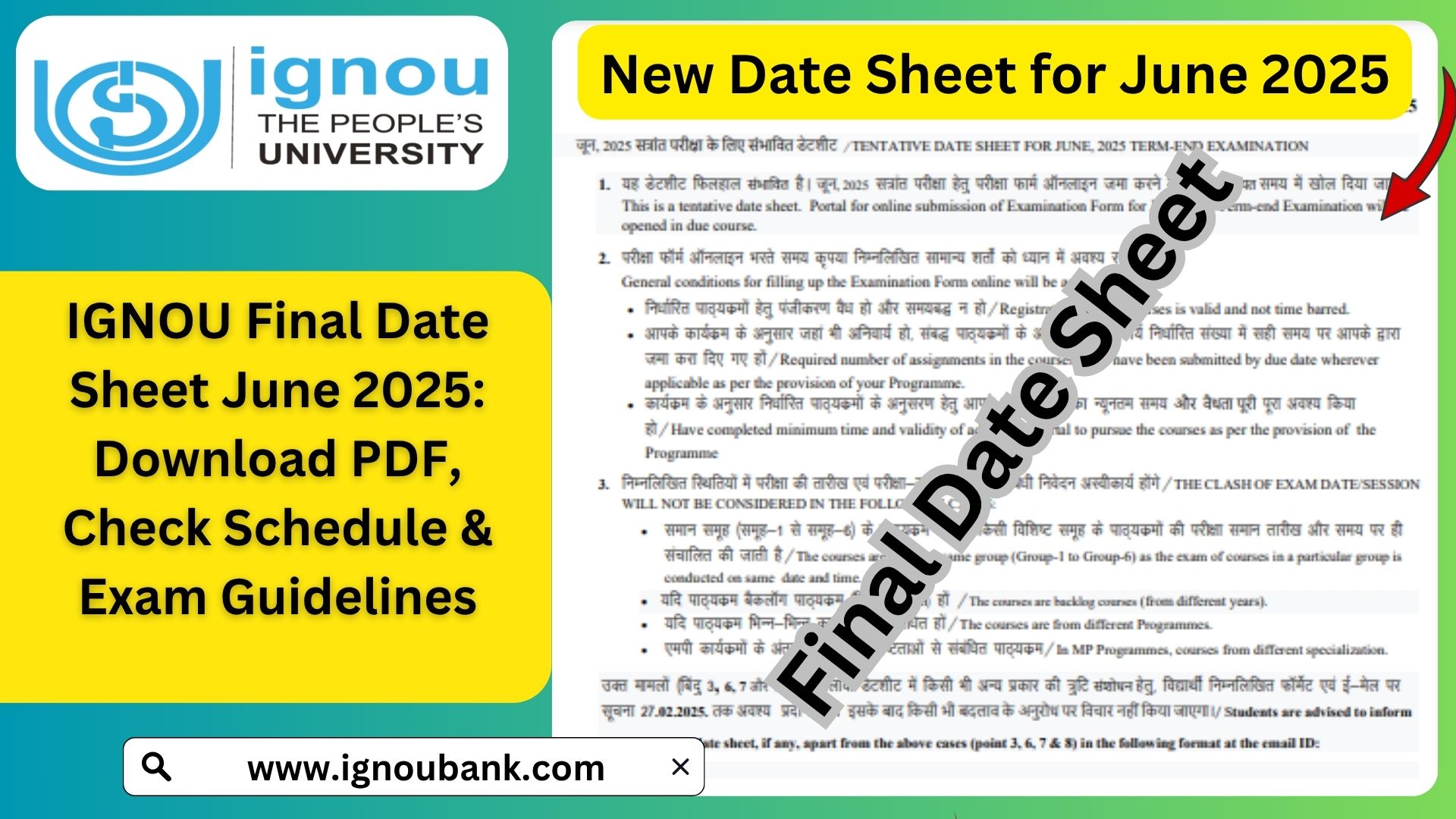IGNOU Exam Form 2025 – Complete Guide to Apply Online
