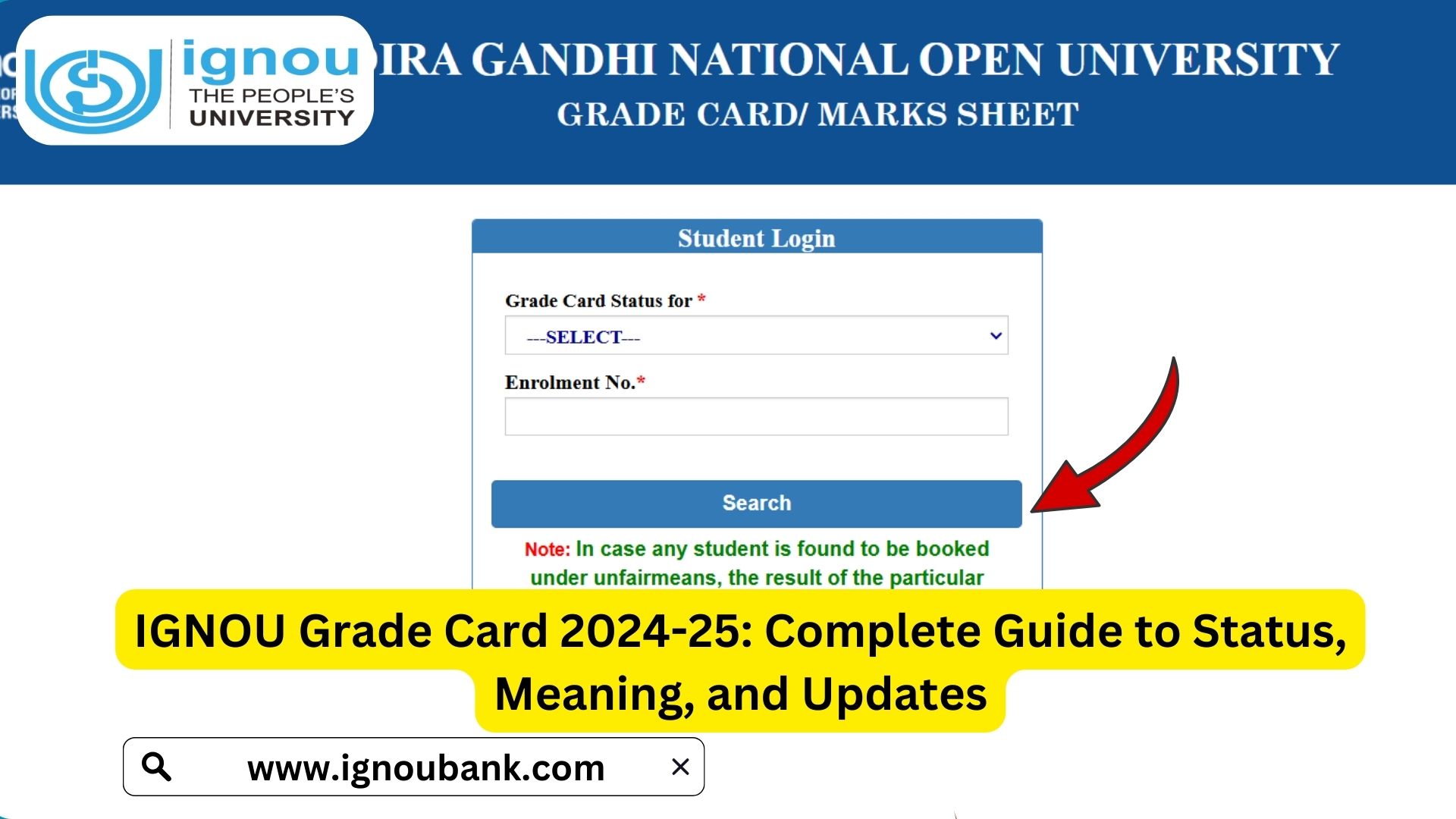 IGNOU Grade Card 2024-25: Complete Guide to Status, Meaning, and Updates
