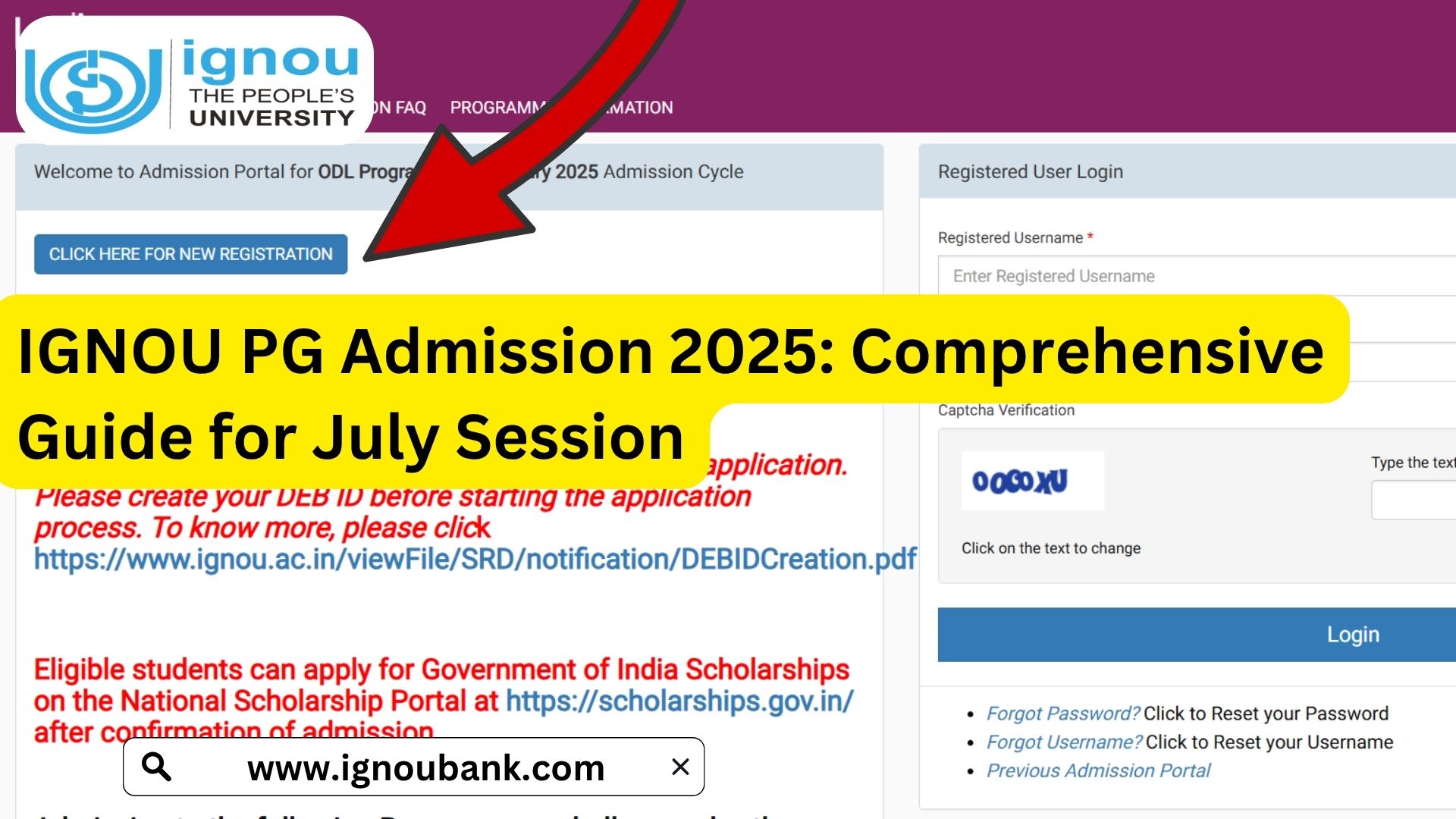 IGNOU PG Admission 2025: Comprehensive Guide for July Session