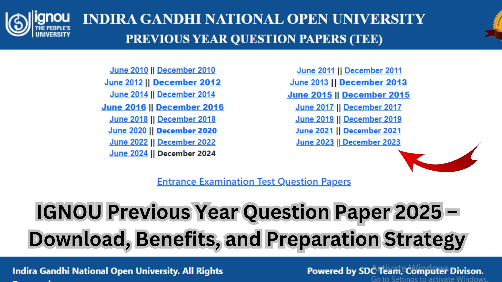 IGNOU Previous Year Question Paper 2025 – Download, Benefits, and Preparation Strategy